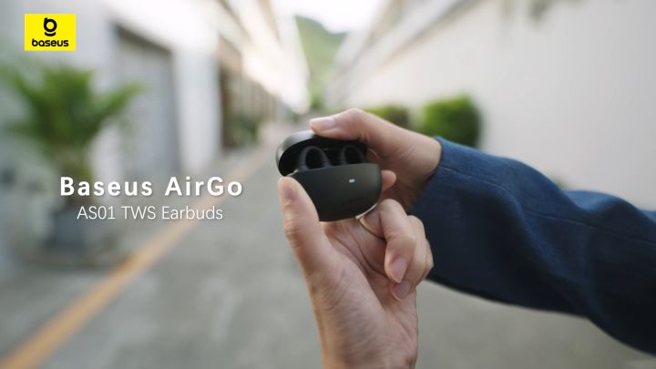 Baseus AirGo AS01 Clip On Open-Ear Bluetooth Wireless Earbuds With Dual ...