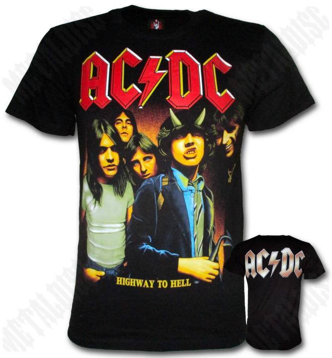 Vintage Style Rockband Tees ACDC Highway to Hell Modern Bootleg Rock ...