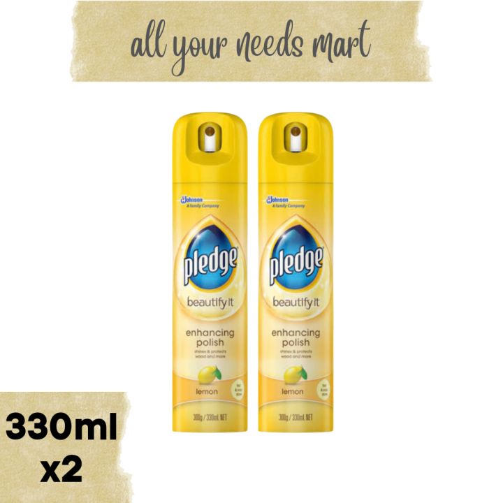 PLEDGE • Furniture Polish Lemon • 330ml x2 | Lazada PH