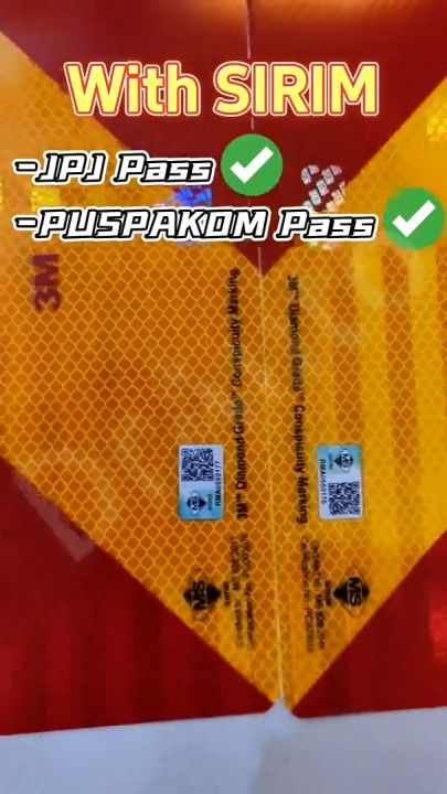 1 Pair 3M Reflective Sticker with SIRIM Lorry Sticker PUSPAKOM JPJ ...