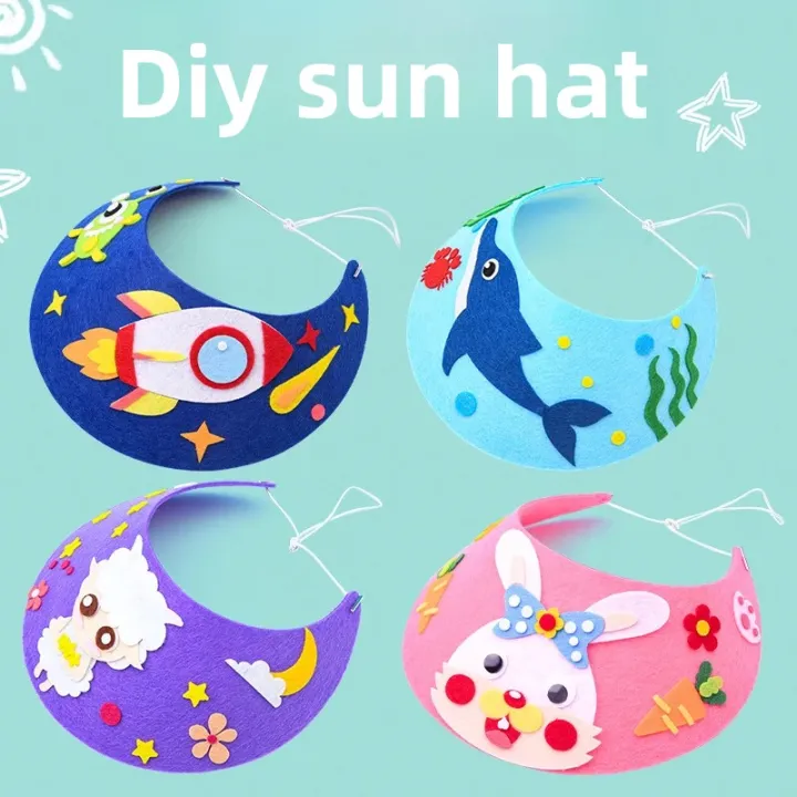 Graduation DIY Handmade Non-Woven Fabric Sun Hat Materials Package for ...