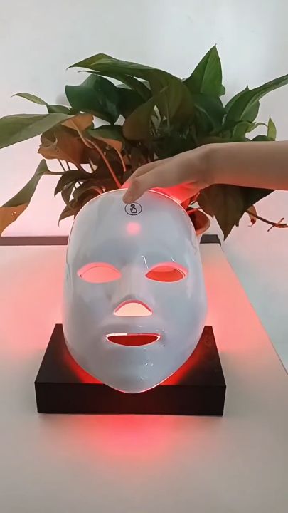 7 Colors Red Led Mask with Blue Orange Red Light Therapy Face Mask ...