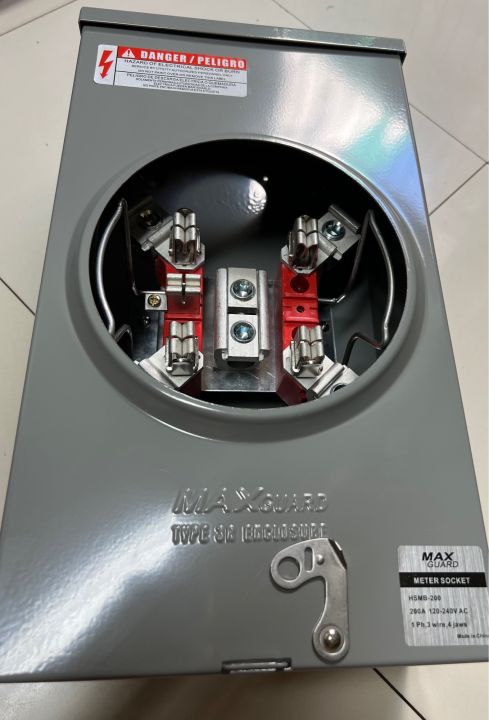 Meter Base Rectangular 5 jaws, 600V, 200amperes, 2", | Lazada PH