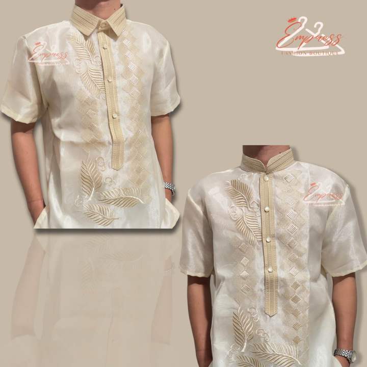 Barong SHORT SLEEVES BARONG w/ SPECIAL COLLAR DESIGN - Modern Barong ...