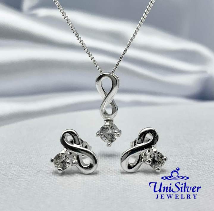 Unisilver Set of 925 Sterling Infinity Set Of Jewelry (SET87-1001 ...
