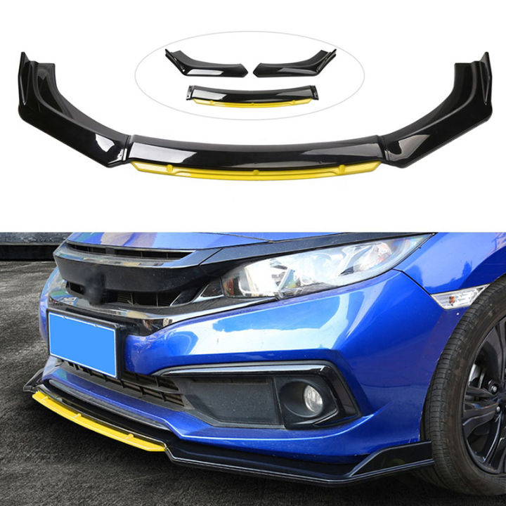 Car Universal Front Shovel Gloss Car Front Bumper Lip Body Kit Front ...