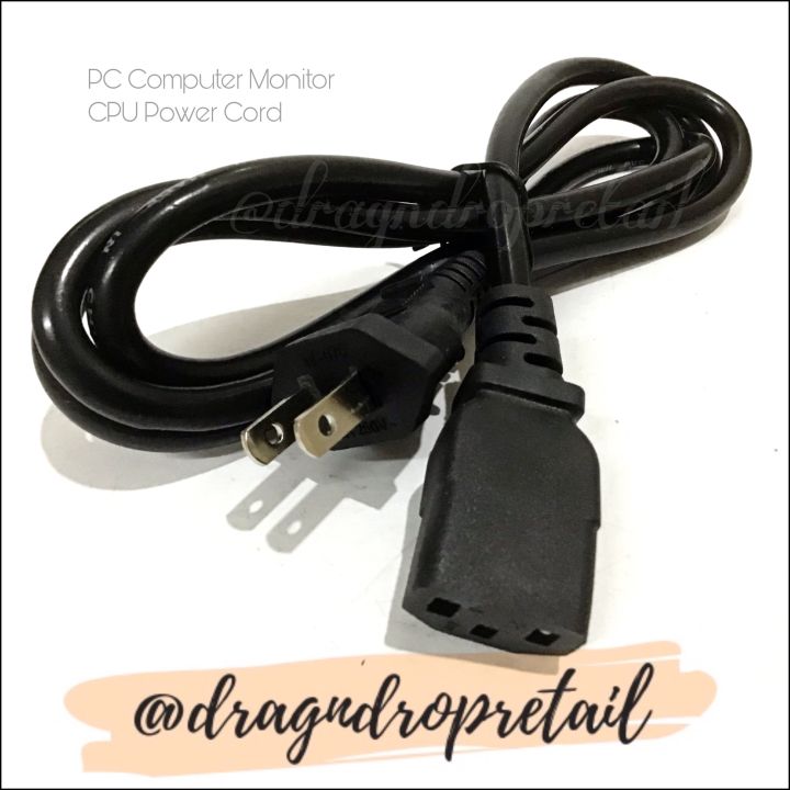 PC Computer Monitor CPU Power Cord High Quality Cable - 1.5M | Lazada PH