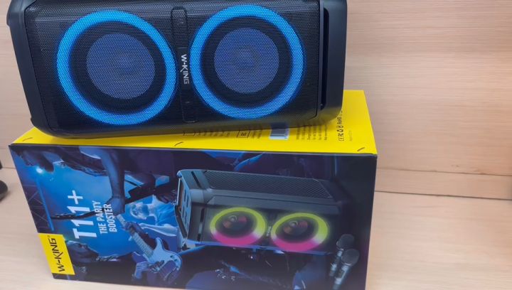 W-KING T11+ ลำโพงบลูทูธ มีไมค์ 2 ตัว มีไฟ LED 100วัตต์ กันน้ำ IPX6 ...