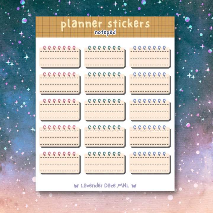 Planner Sticker - Notepad | Lazada PH