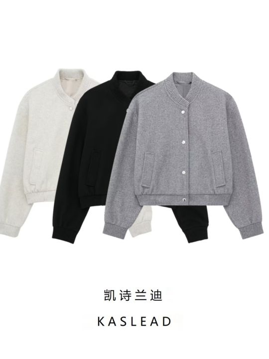 KASLEAD ใหม่ผู้หญิงแฟชั่นยุโรปสไตล์เสื้อแจ็คเก็ตแขนยาวปุ่ม Street สไตล์ ...