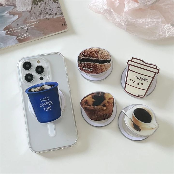 Korean Cute Coffee for Magsafe Magnetic Phone Griptok Grip Tok Stand ...