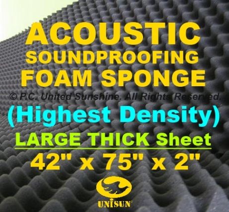Grade AA ACOUSTIC Black SoundProofing FOAM PANEL Highest Density Dark ...