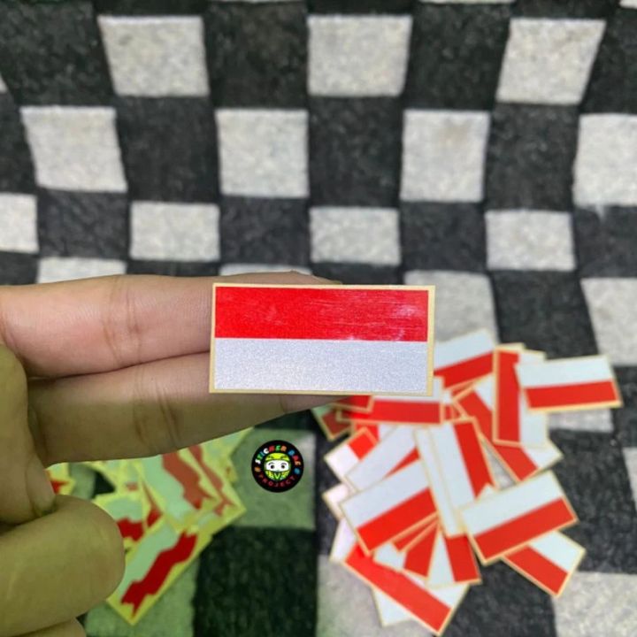 stiker bendera Indonesia, model cutting stiker, real pict | Lazada ...