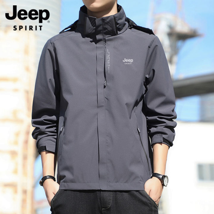 JEEP SPIRIT แจ็กเก็ตกันน้ำมีฮู้ดสำหรับผู้ชายและผู้หญิง,เสื้อแจ็คเก็ตสี ...