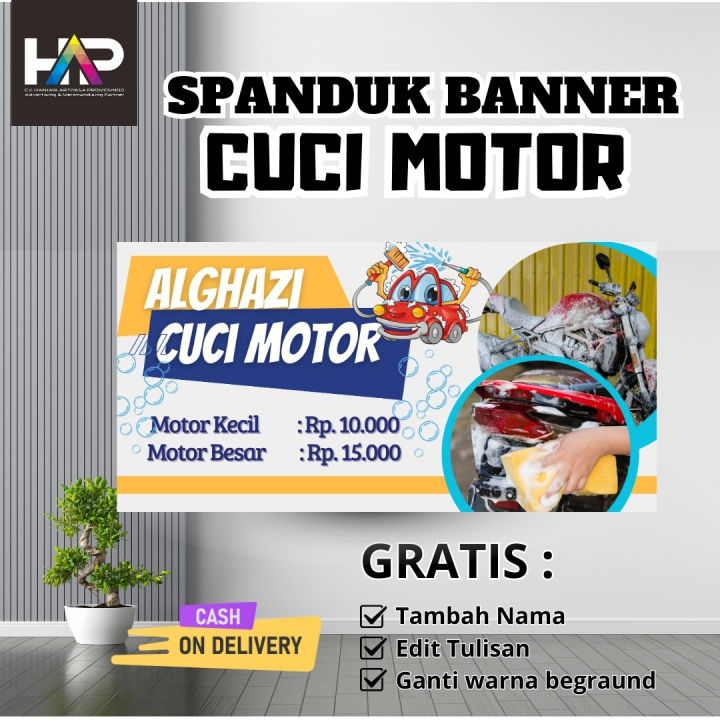 SPANDUK BANNER CUCI MOTOR | Lazada Indonesia