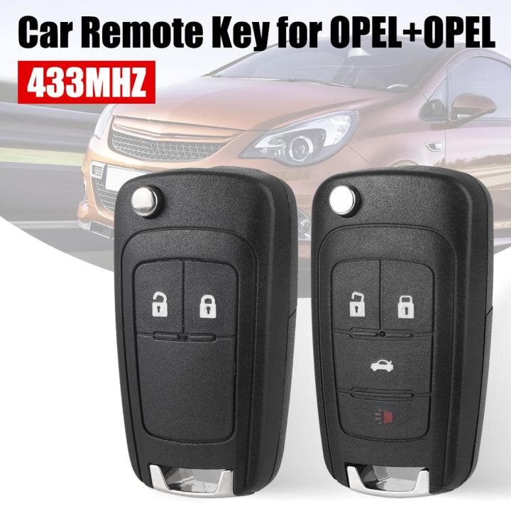 2/4 Buttons 433MHz ID46 Chip Car Remote Key for OPEL/VAUXHALL Astra J ...