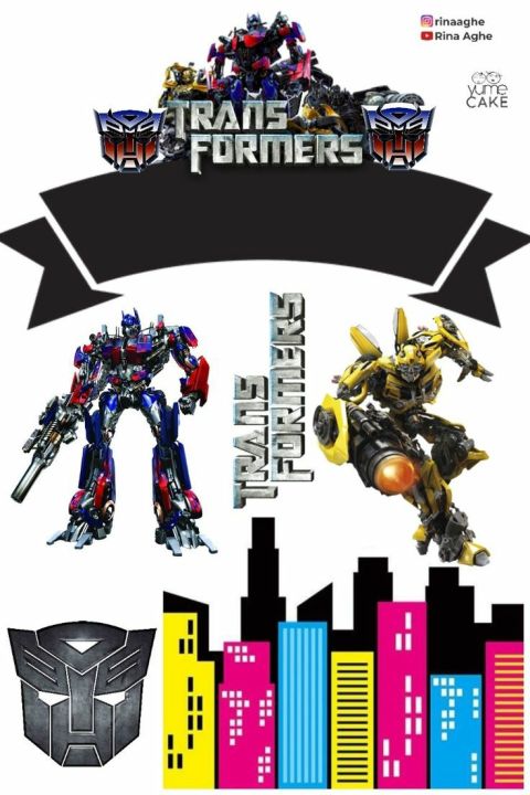 Topper cake kue Trans formers transformer Gundam robot free custom nama ...