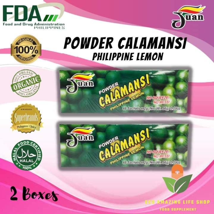 2 BOXES POWDER CALAMANSI 48 SACHET AUTHENTIC SOLD BY ECS AMAZING LIFE ...