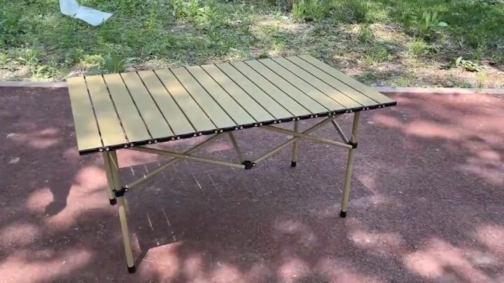 【Local shipment】Outdoor Table Folding Camping Picnic Table Aluminium ...