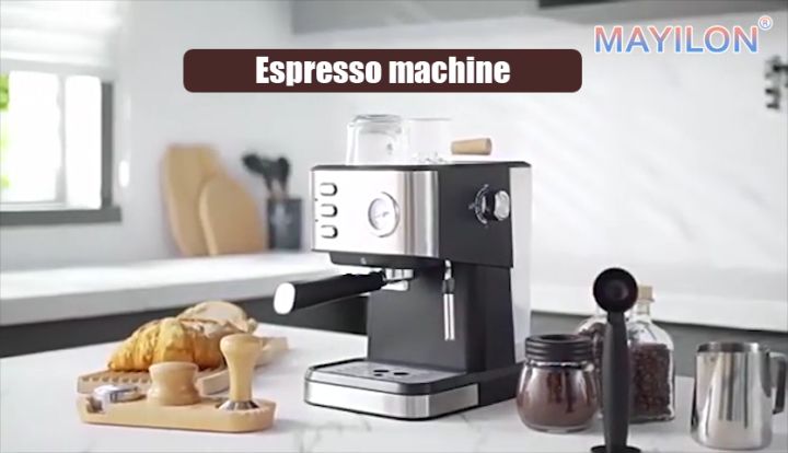 MAYILON Coffee espresso machine 20 Bar Semi-automatic coffee maker espresso maker coffee machine ...