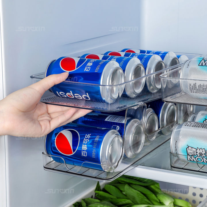 SUNXIN-2 Layer Drink Can Fridge Storage Organizer Rack S22/ Beers Soda ...