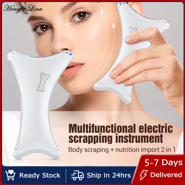 Hengfa Lina Microcurrent Face Lift Machine USB Charge Electric Massage Scraping Galvanic Beauty ...