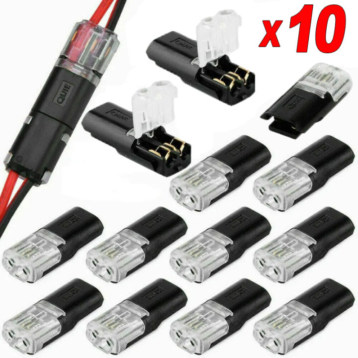 10Pcs 2 Pin Way Plug Wire Cable Snap Connectors Car Waterproof ...