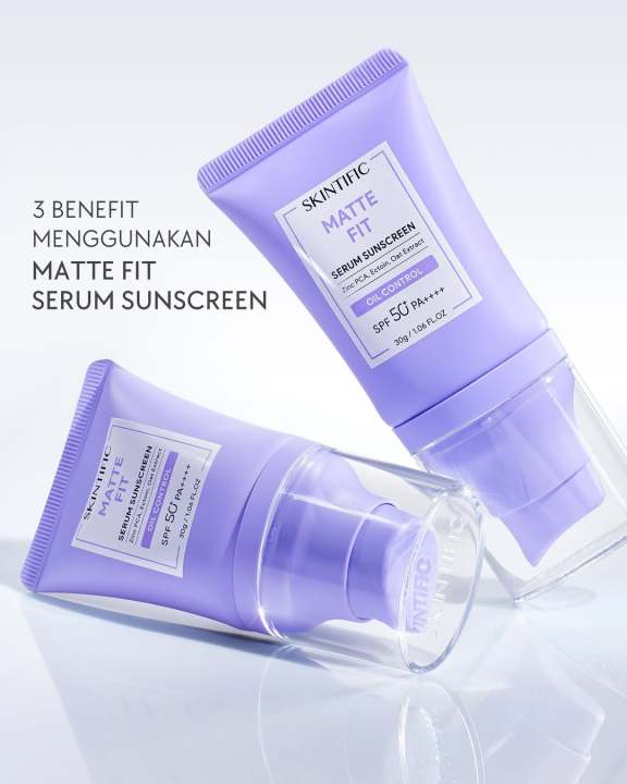 skintific matte fit serum sunscreen oil control spf 50+ PA++++ | Lazada ...