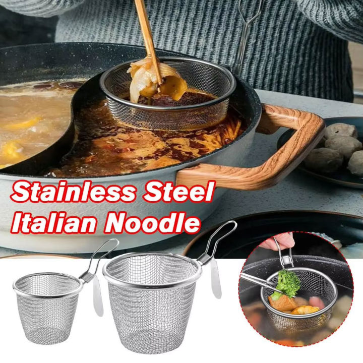 Stainless Steel Hanging Filter Basket Hot Pot Fries Water-boiled French ...