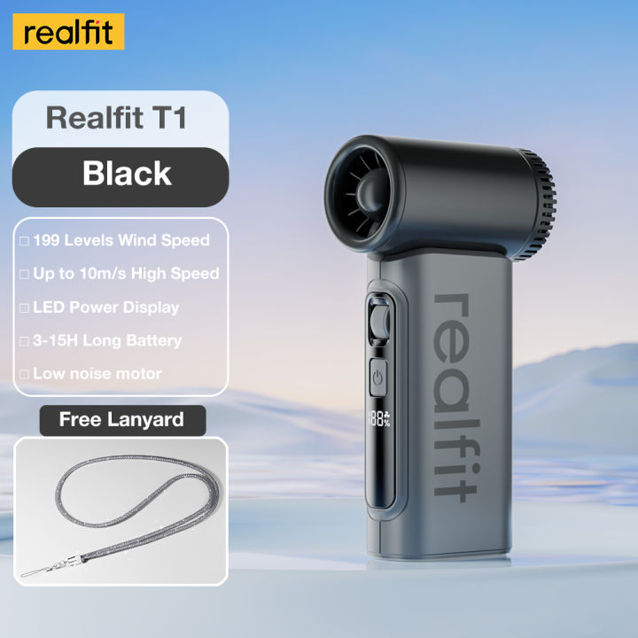 Realfit T1 mini handheld fan rechargeable fan with lanyard 4000mAh 199 ...