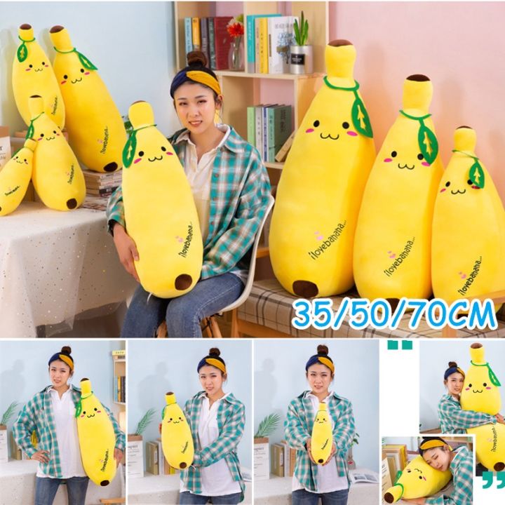 35/50/70CM Plush Toys Banana Pillow Soft Stuffed Long Pillow Sleeping ...