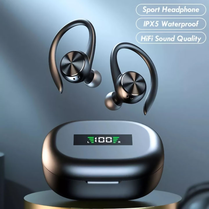 หูฟังบลูทูธ R200 TWS True Wireless หูฟังสเตอริโอตะขอเกี่ยวหูหูฟังเอีย ...