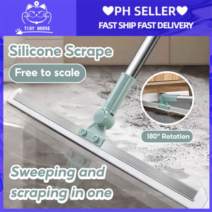 Tidy house Retractable Scrape Glass Floor Wiper Rubber Scrape Window ...
