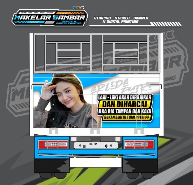 STIKER BAK BELAKANG TRUK (SETENGAH BAK) | Lazada Indonesia