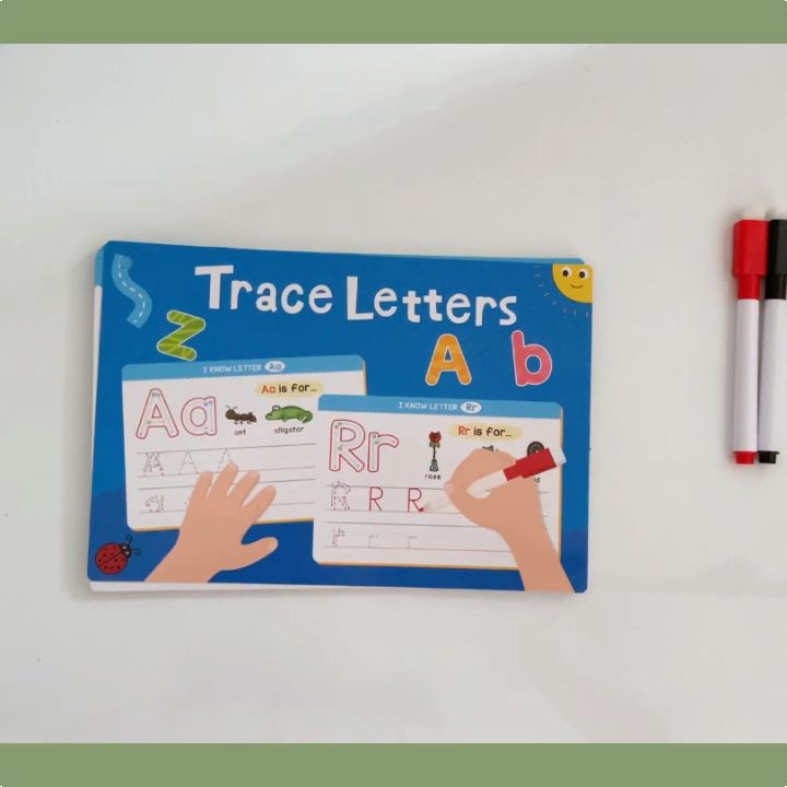 บัตรคำศัพท์ Alphabet ABC Flash Cards with Erasable Marker แฟลชการ์ด Dry ...