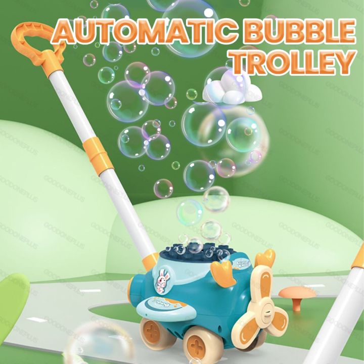 Automatic Bubble Machine Trolley Soap Bubble Maker Airplane Trolley ...