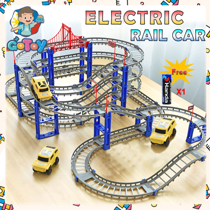 100Pcs Railway Car & Splicing Railway car DIY Speed Car Color Track ...