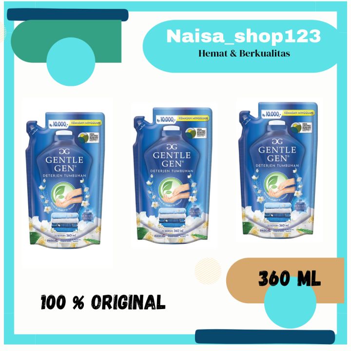 Gentle gen detergen cair 360 ml / Gentle gen detergen tumbuhan 360 ml ...