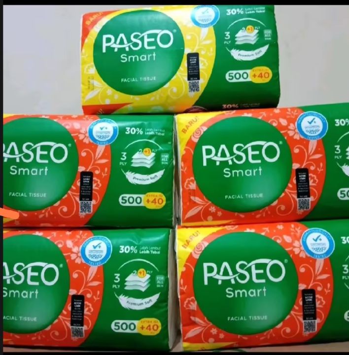 Tissue Paseo Smart 500 + 40 3ply ( 5 Pack ) | Lazada Indonesia