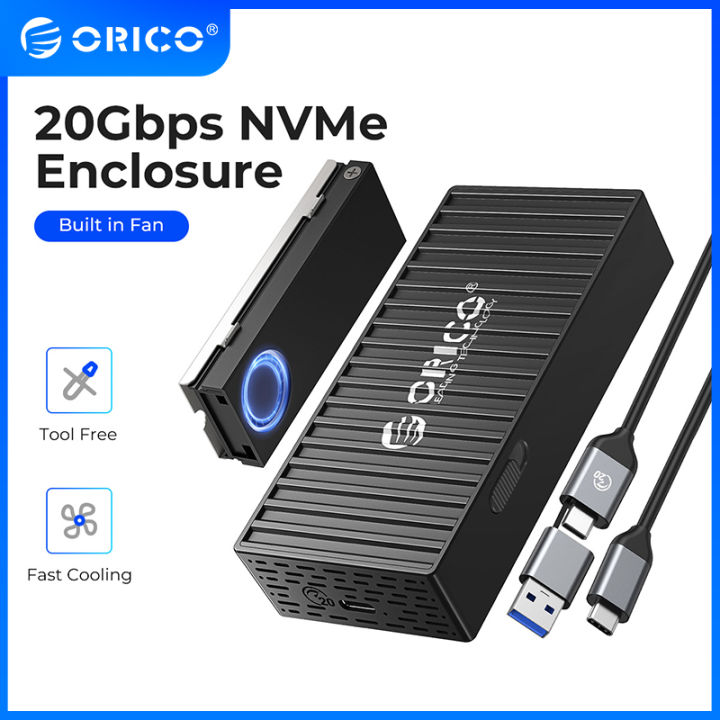ORICO 20Gbps M.2 NVMe SSD Enclosure Type C สำหรับ PCIe NVMe เคสอะแดปเต ...