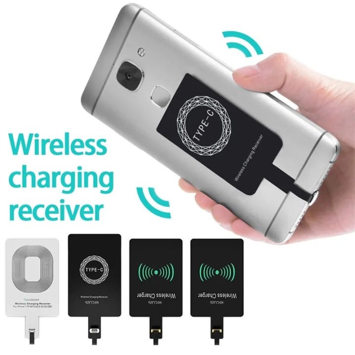 Universal Android Qi Wireless Charging Receiver Type C Wireless Charger ...
