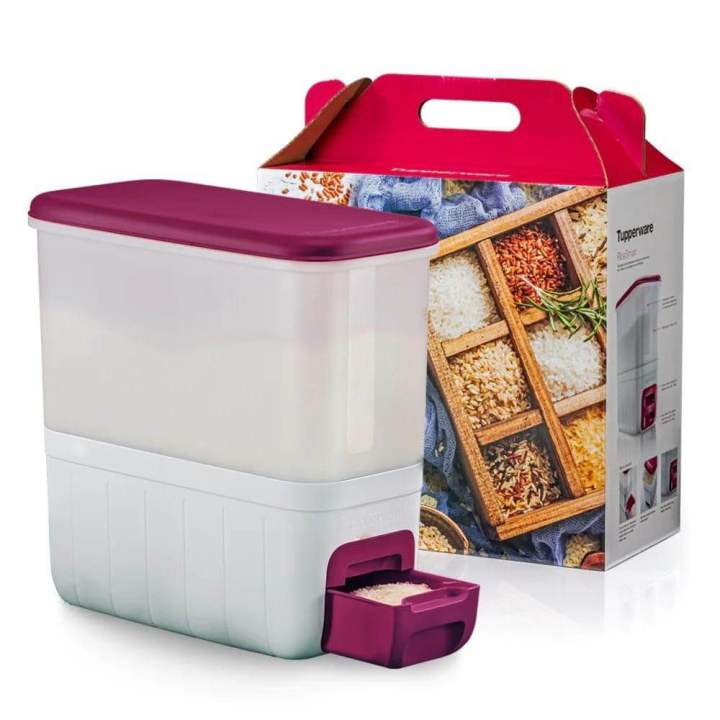 TUPPERWAREBRAND RICE SMART 10KG/ BEKAS BERAS/ TONG BERAS KEDAP UDARA ...