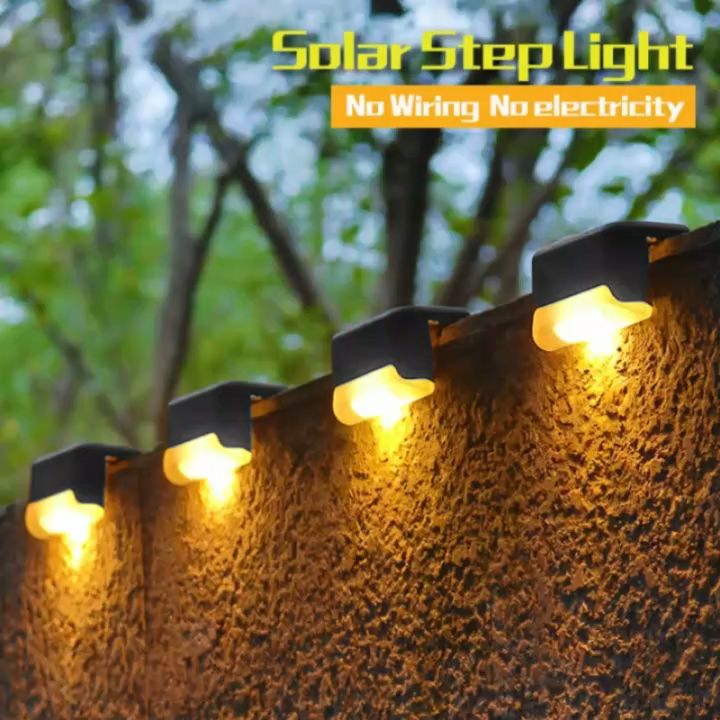 2/4/6PCS LED Solar Stair Light Waterproof Outdoor Garden Passage ...
