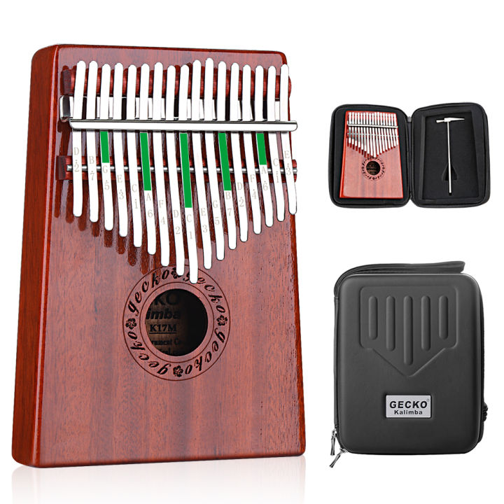 GECKO Kalimba 17 -key thumb piano with waterproof protective box ...