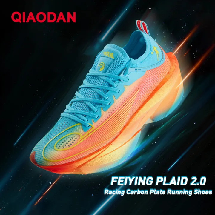 Qiaodan Feiying 2.0ลายสก๊อตผู้หญิงการแข่งมาราธอนมืออาชีพยาวเต็มแผ่นรอง ...