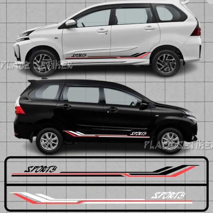 Stiker Mobil Striping Body Samping Toyota Avanza Xenia Xpander Sigra ...