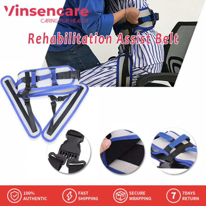 Vinsencare Walking Belt Rehabilitation Auxiliary Belt Leg Loops Nursing ...