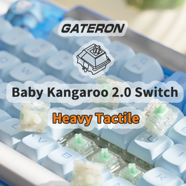 GATERON Baby Kangaroo 2.0 Keyboard Switches Heavy Tactile RGB LED 5 Pin ...