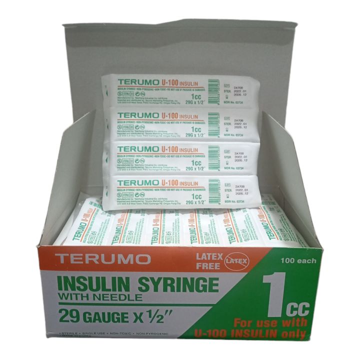 1cc Terumo Insulin Syringe With Needle G29 X 1/2" (100's) | Lazada PH