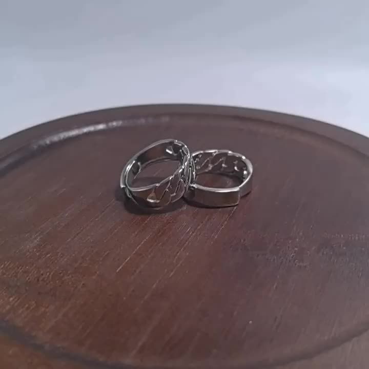 🔥🔥🔥Heabety Women's Twist Chain Ring - Non-Fading Finish, Unique ...